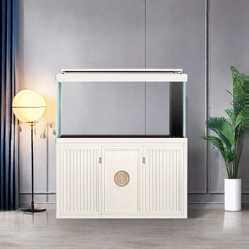 Lingxis White Rectangular Floor Standing Aquarium Tank - Wayfair Canada
