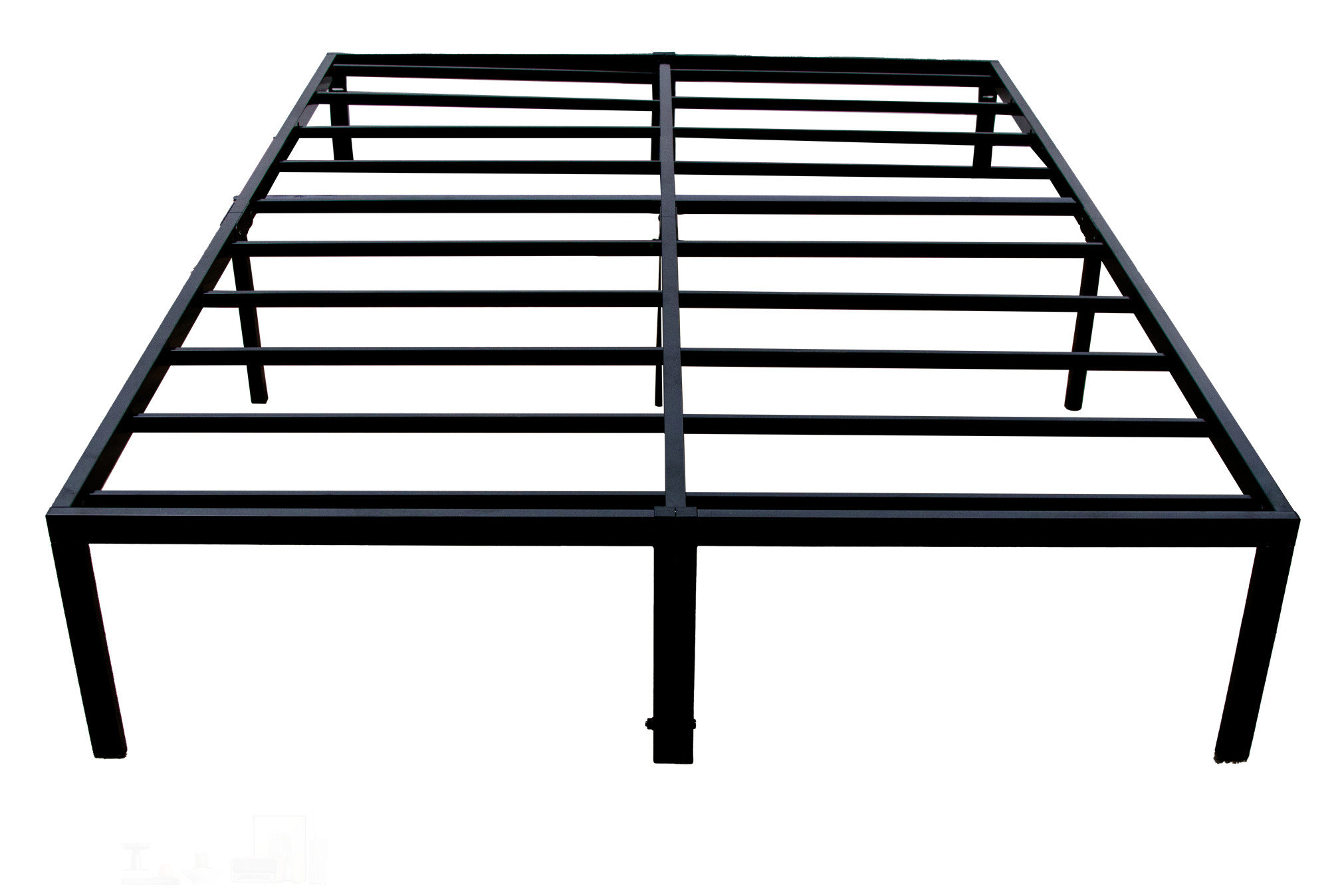 Wrought Studio Modern Twin Steel Black Platform Foundation with Heavy ...