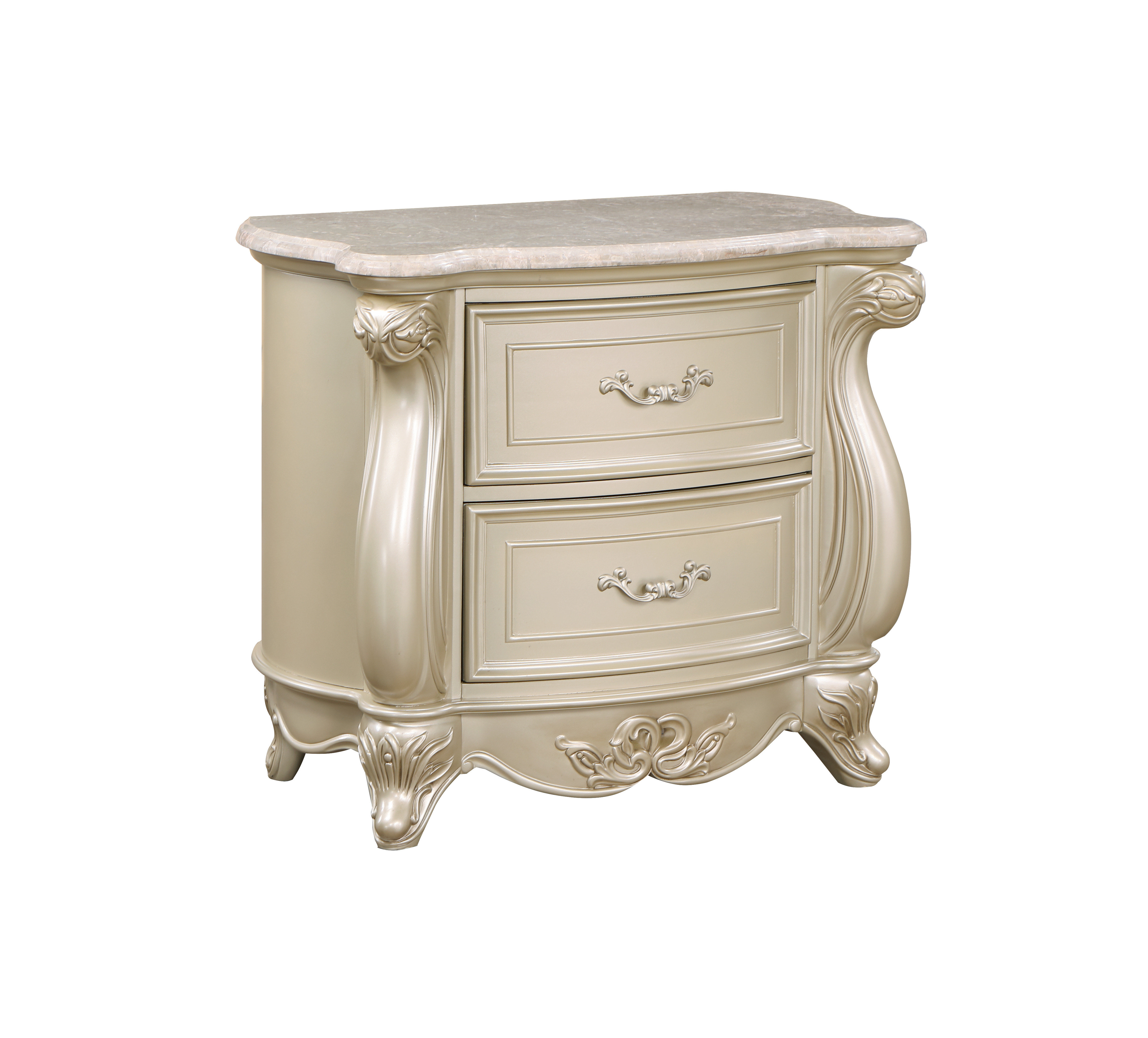 Royal Classics Monique 2-Drawer Solid Wood Nightstand & Reviews | Wayfair