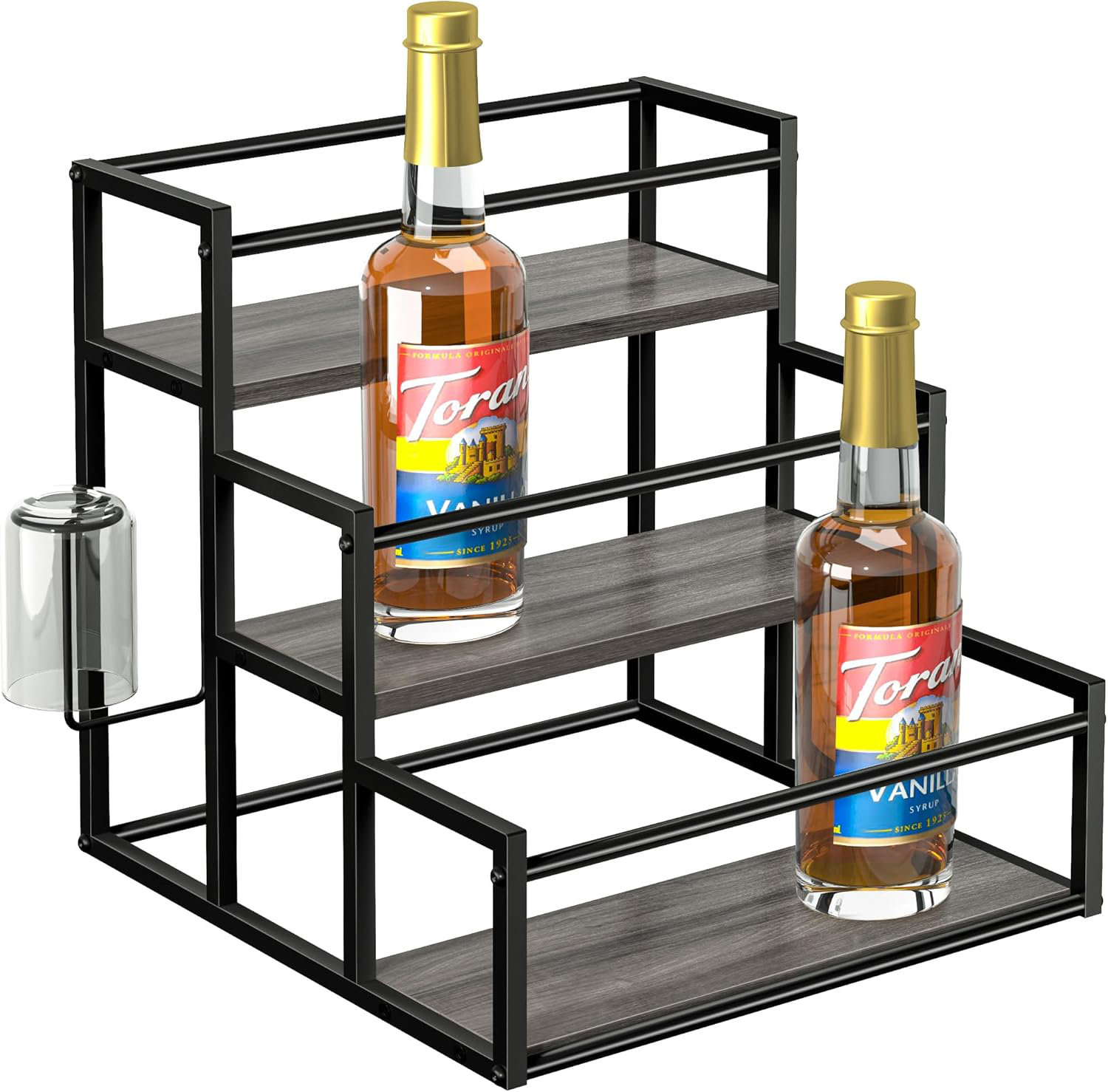 17 Stories Coffee Syrup Rack Organizer, Syrup Bottle Holder Stand For ...