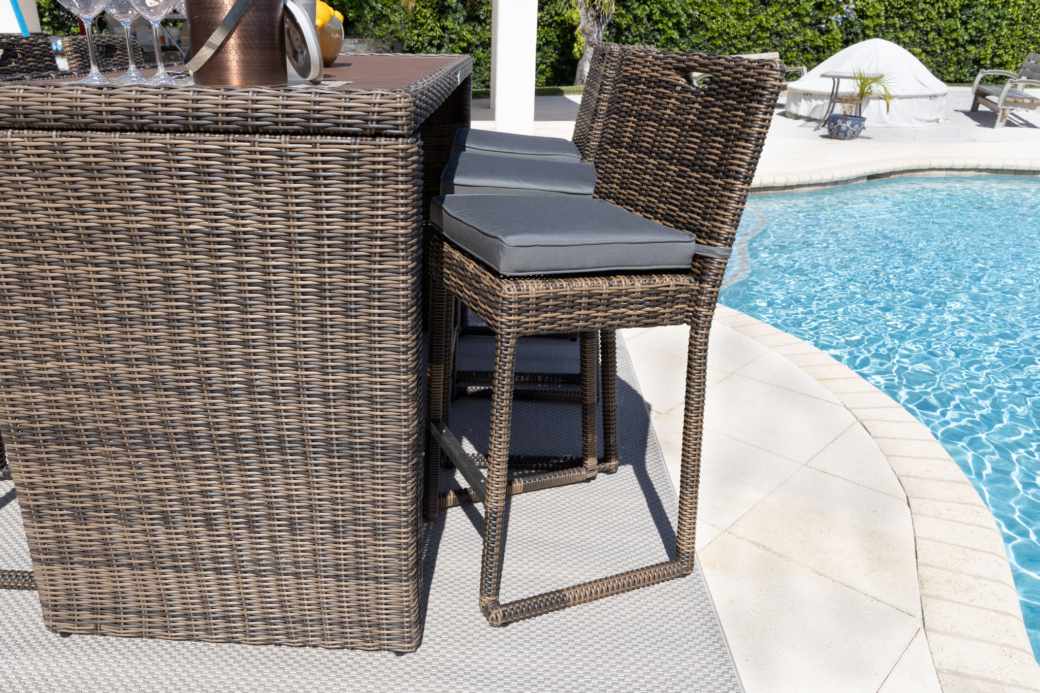 Latitude Run® Vadim Rectangular 6 - Person 77'' Long Bistro Set with ...