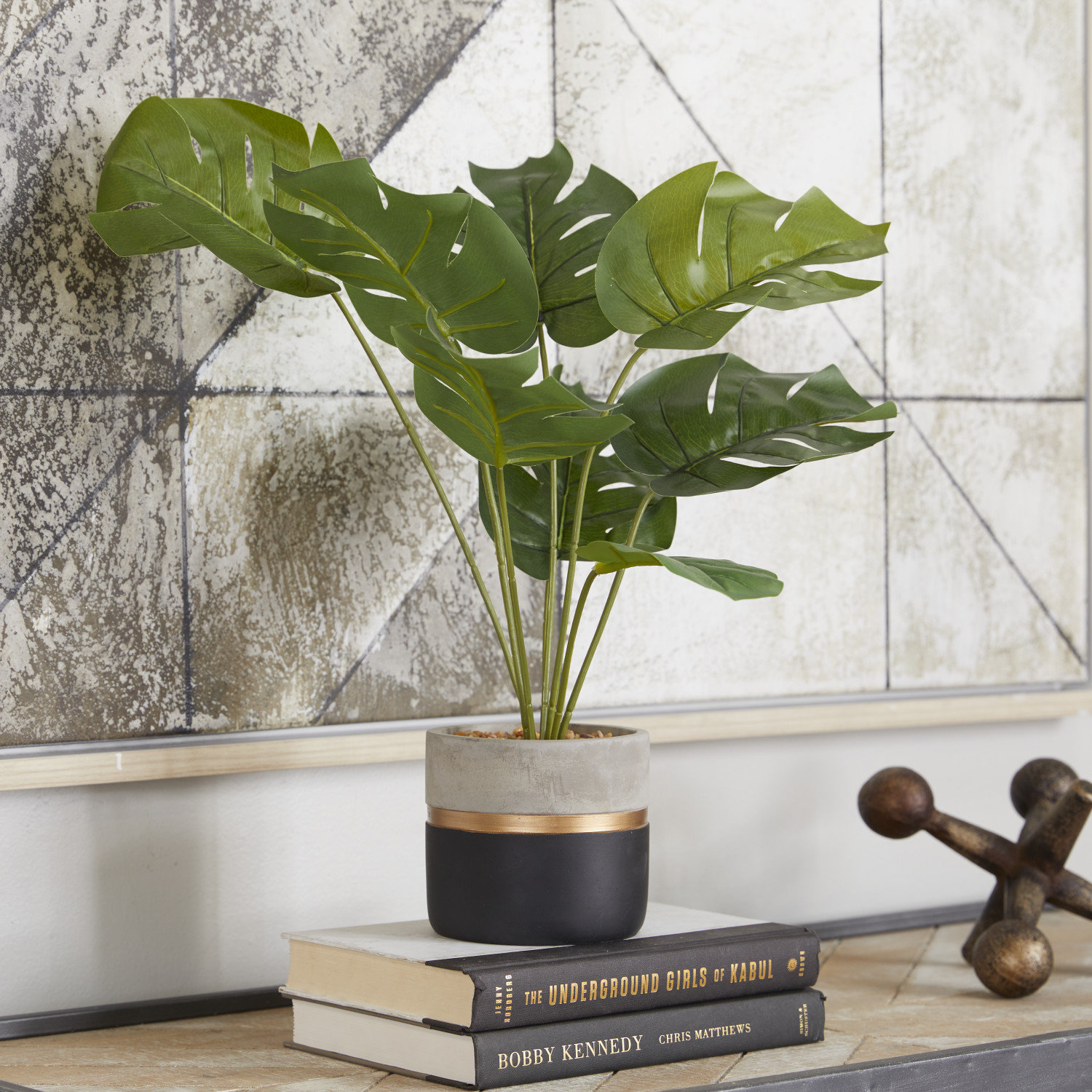 Etta Avenue™ 18 In. x 15 In. Contemporary Plastic Monstera Artificial ...