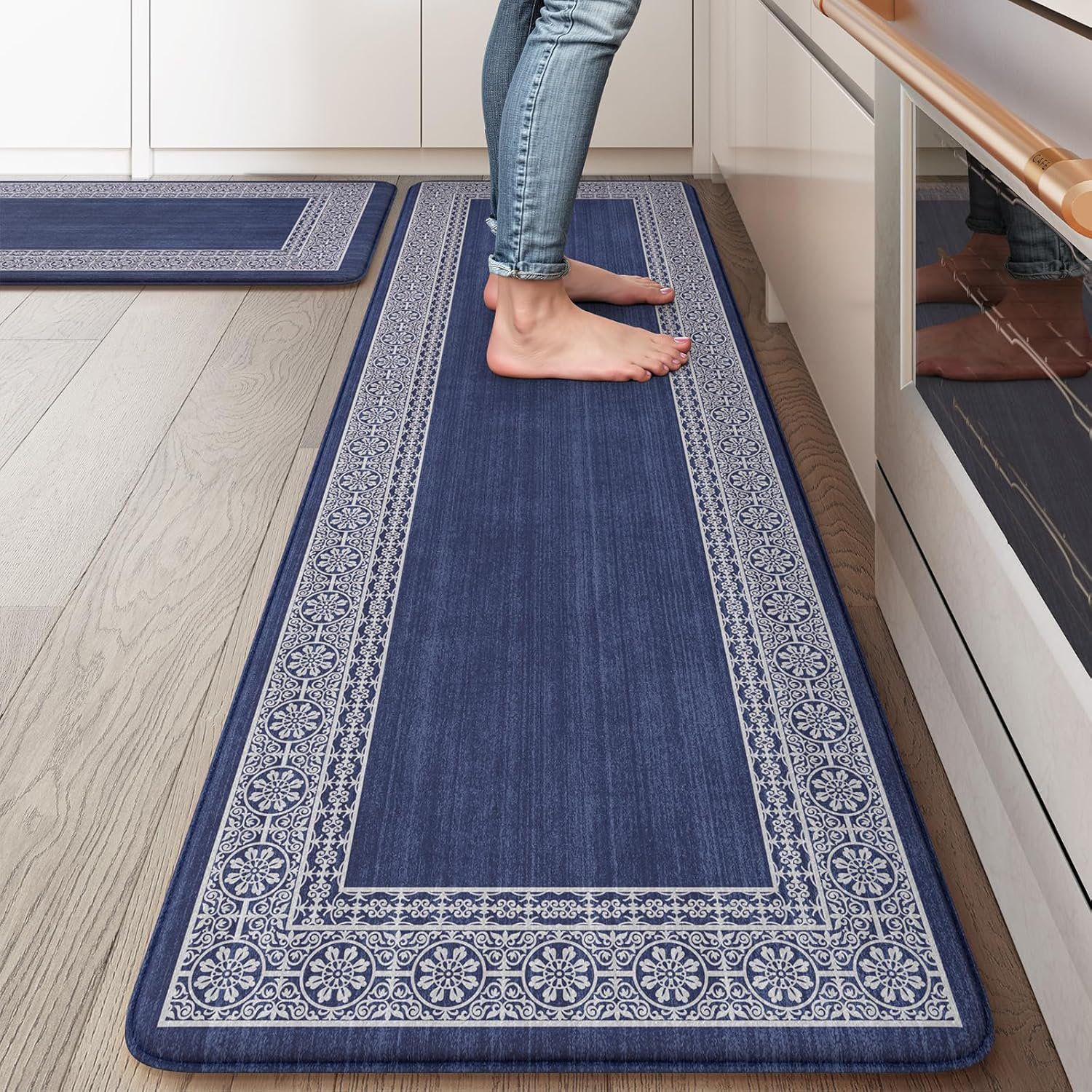 Red Barrel Studio® Non Slip Waterproof Kitchen Rug | Wayfair