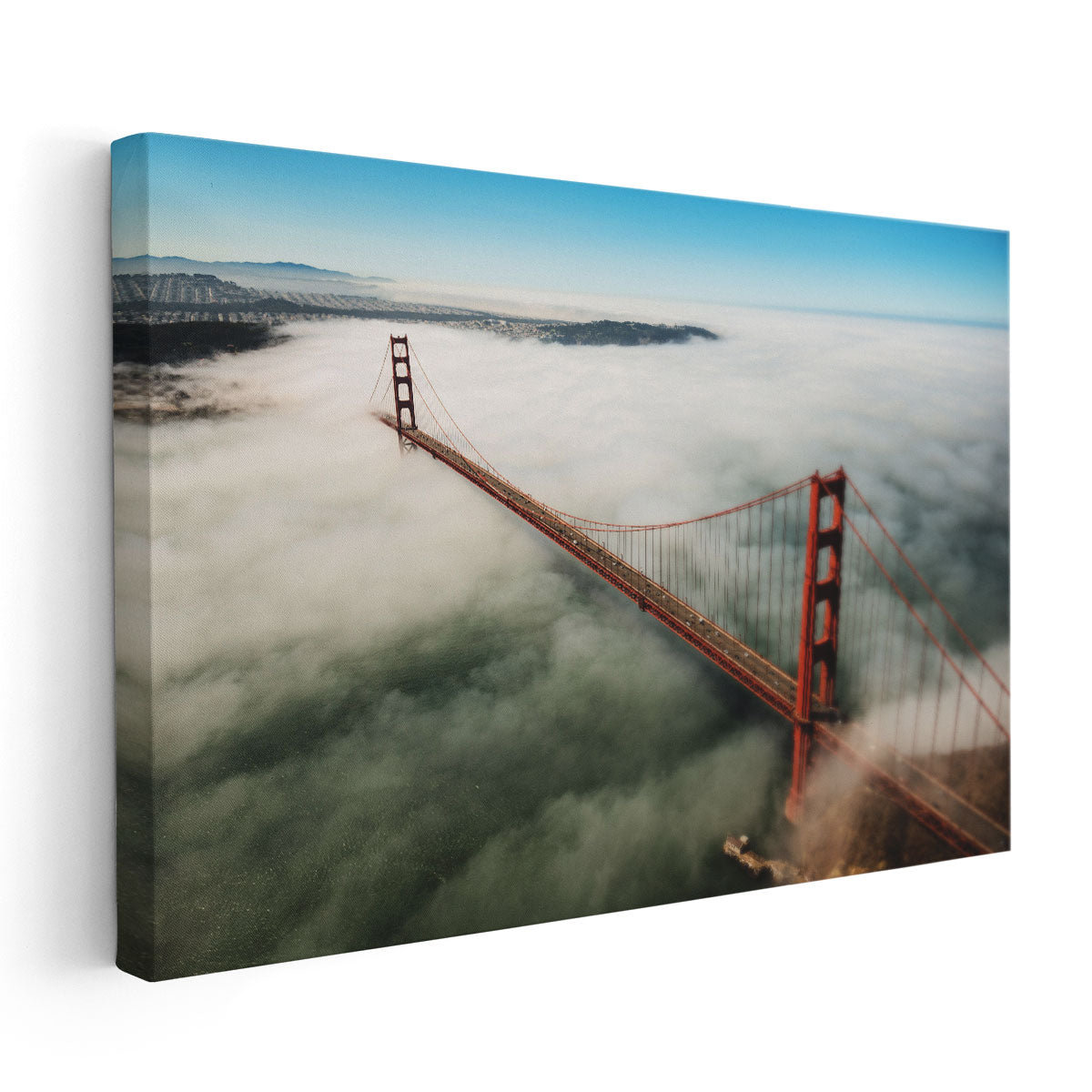 Latitude Run® Foggy Golden State Bridge - Canvas Print Wall Art | Wayfair