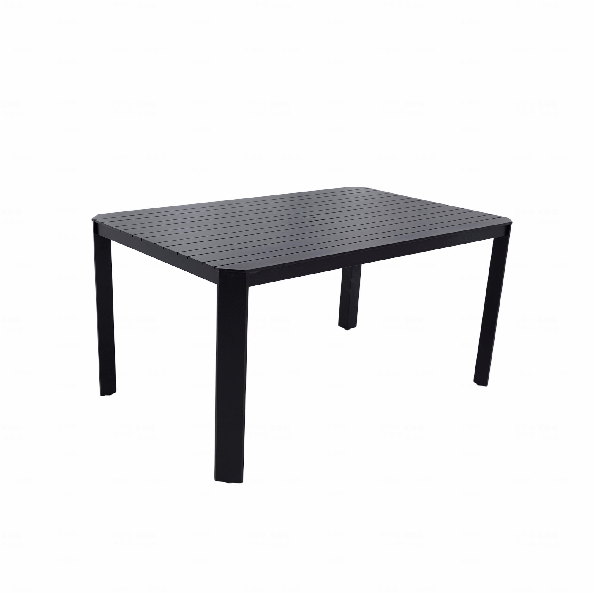 Ivy Bronx Modern Outdoor Aluminum Patio Table, With Alternating Wide ...