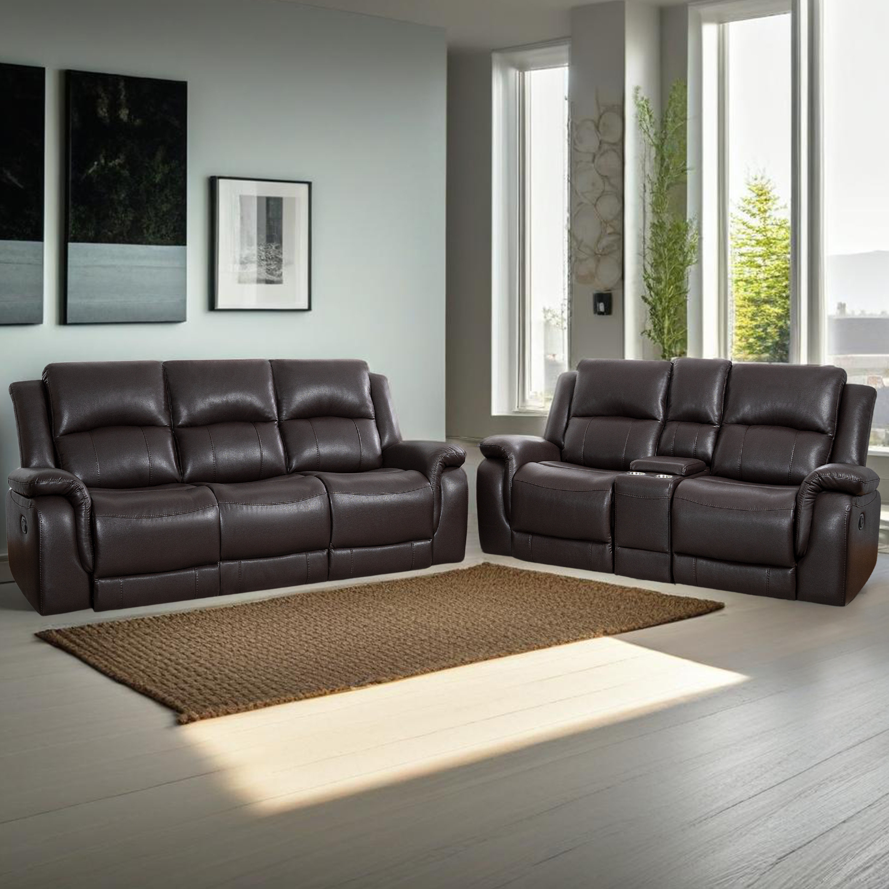 Red Barrel Studio® Narwin 2 - Piece Faux Leather Living Room Set | Wayfair
