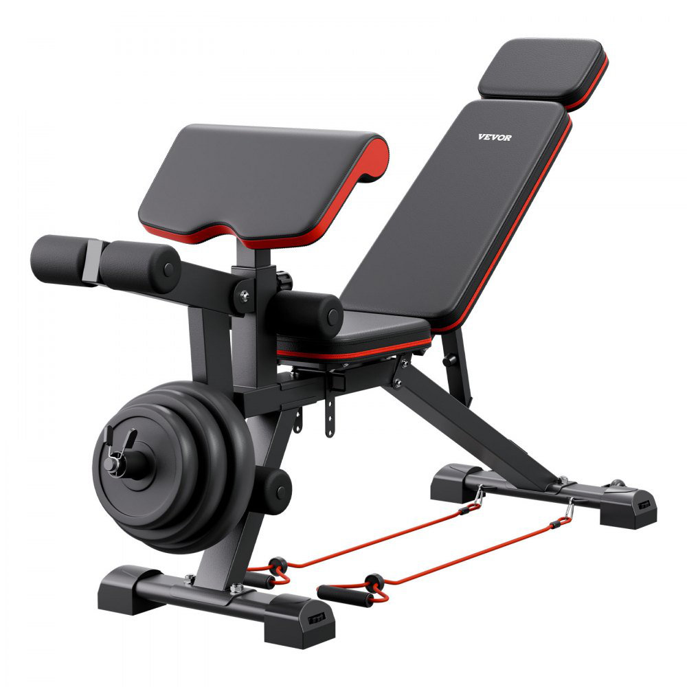 VEVOR Weight Bench Sit up Bench for Home Gym Strength Training Workout ...