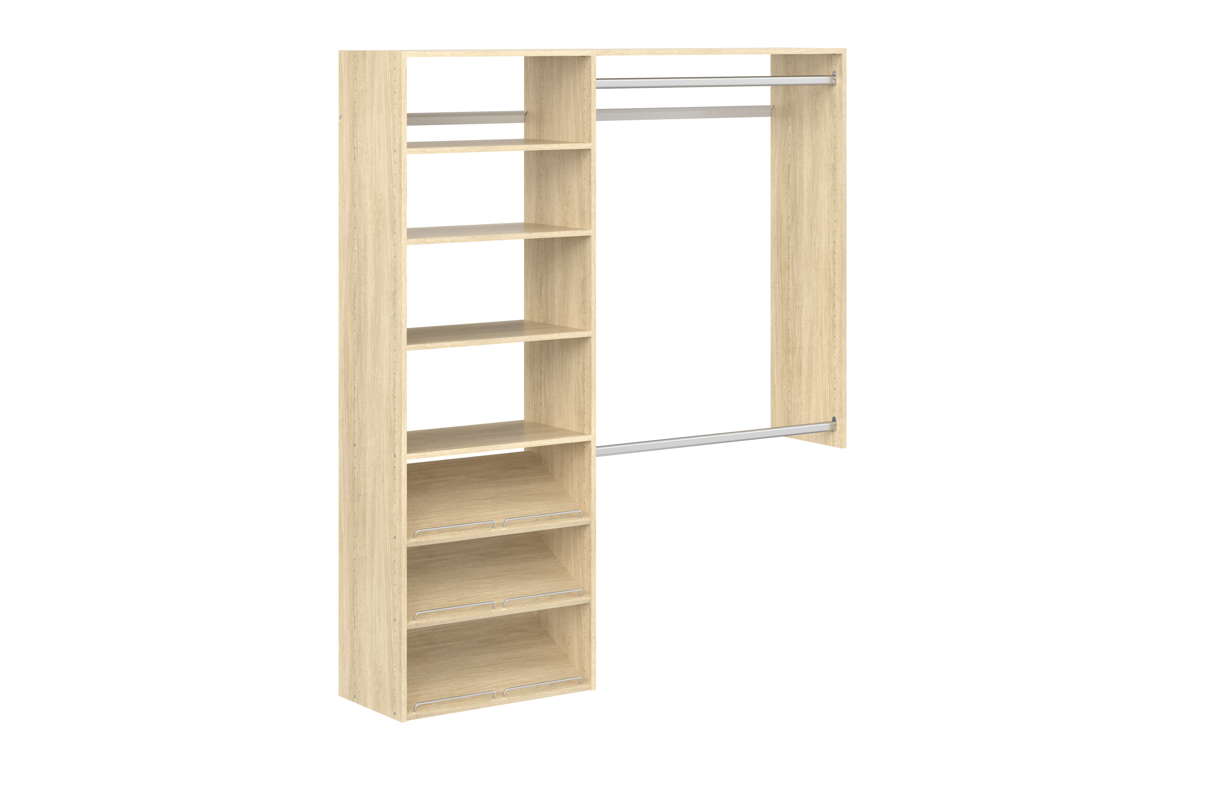 Dotted Line™ Lulu Premium 36 In. - 60 In. W White Wood Closet System ...