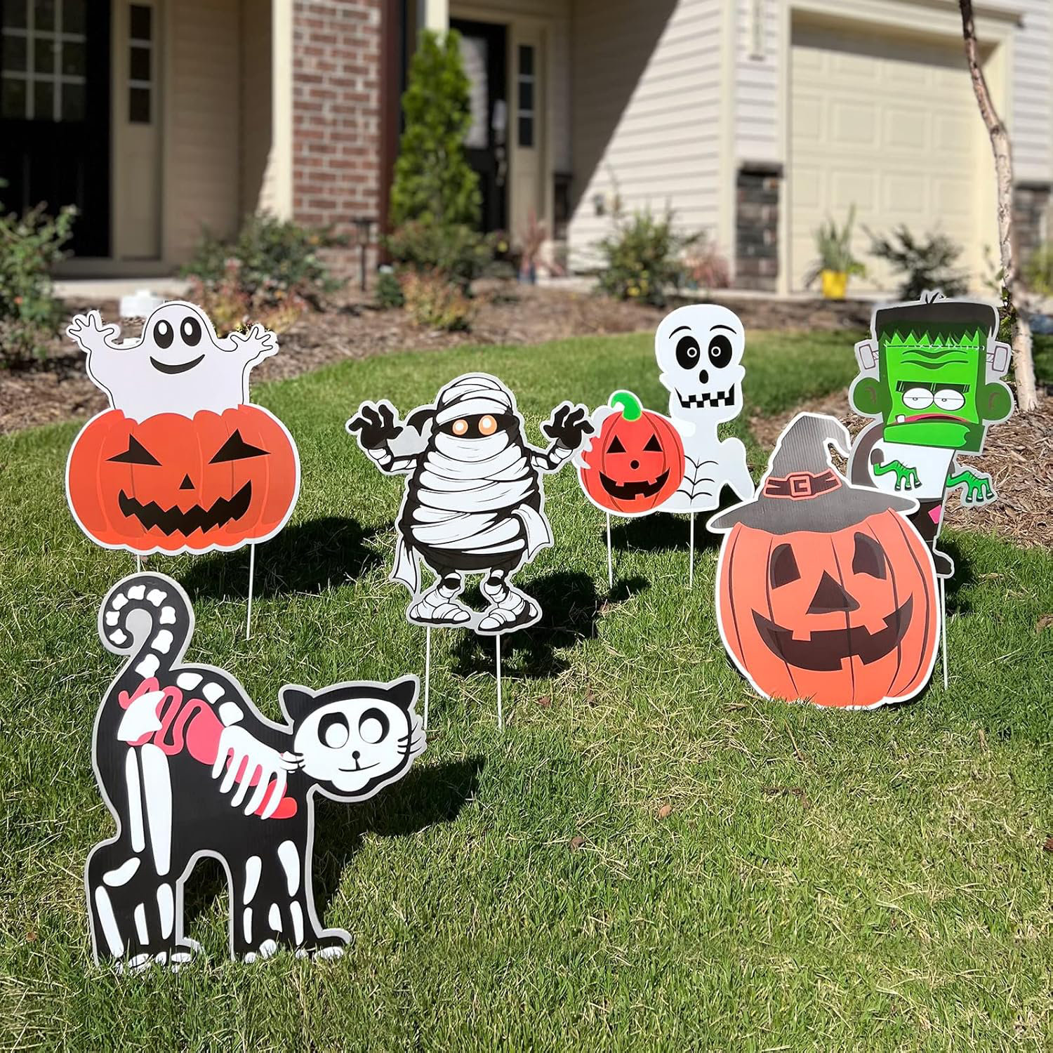 The Holiday Aisle® 6PCS Yard Signs for Halloween Props Yard Stakes ...