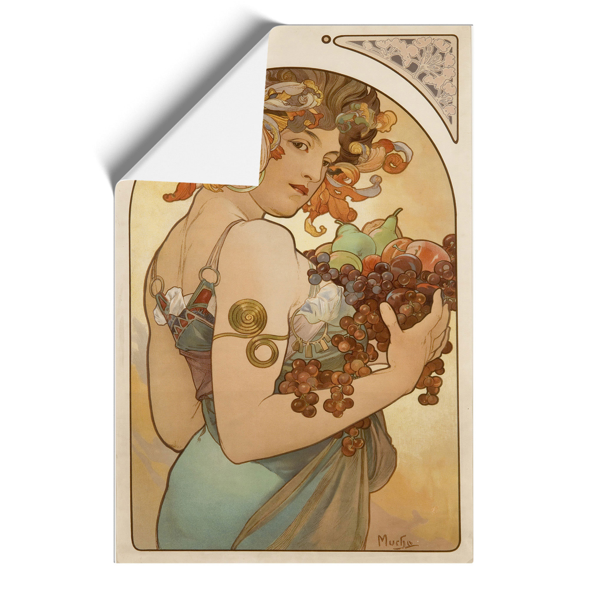 East Urban Home Fruit by Alphonse Mucha - Unframed Painting | Wayfair.co.uk