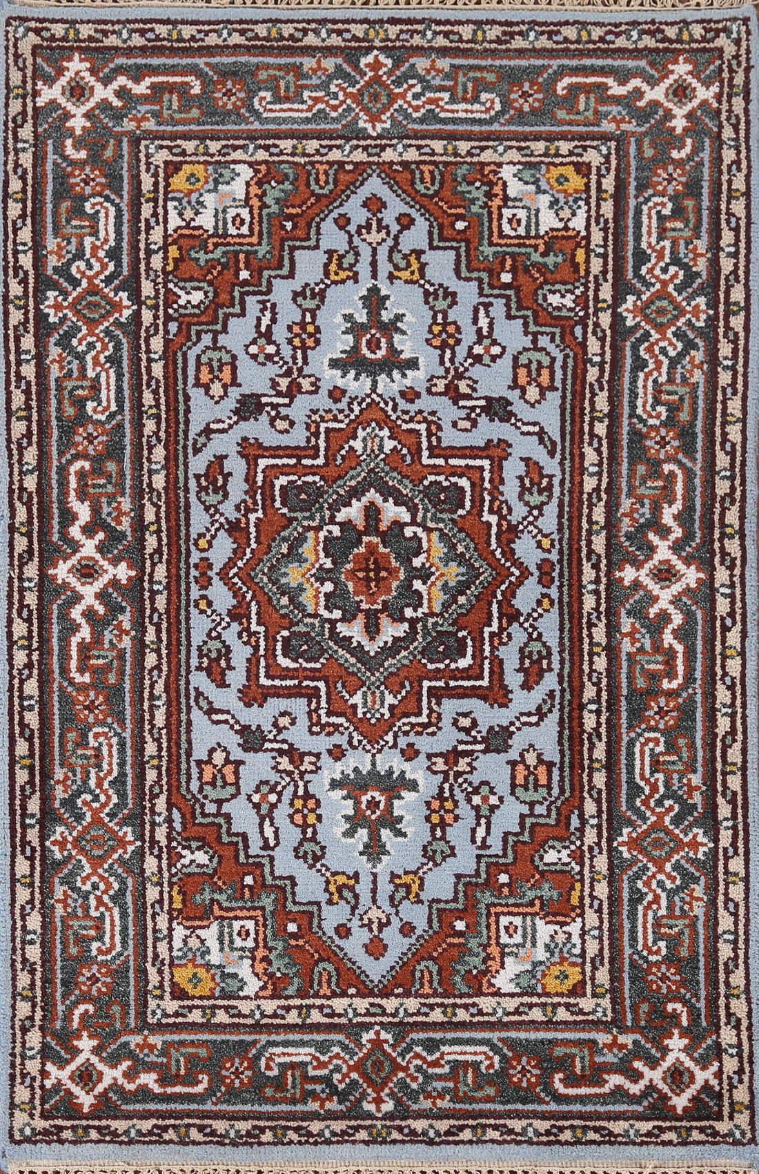 Bloomsbury Market Light Blue Traditional Indian Wool Rug 3x5 - Wayfair ...