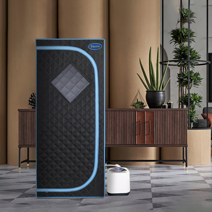 Healthomse 1 Single Person Indoor Traditional Steam Sauna with Remote ...