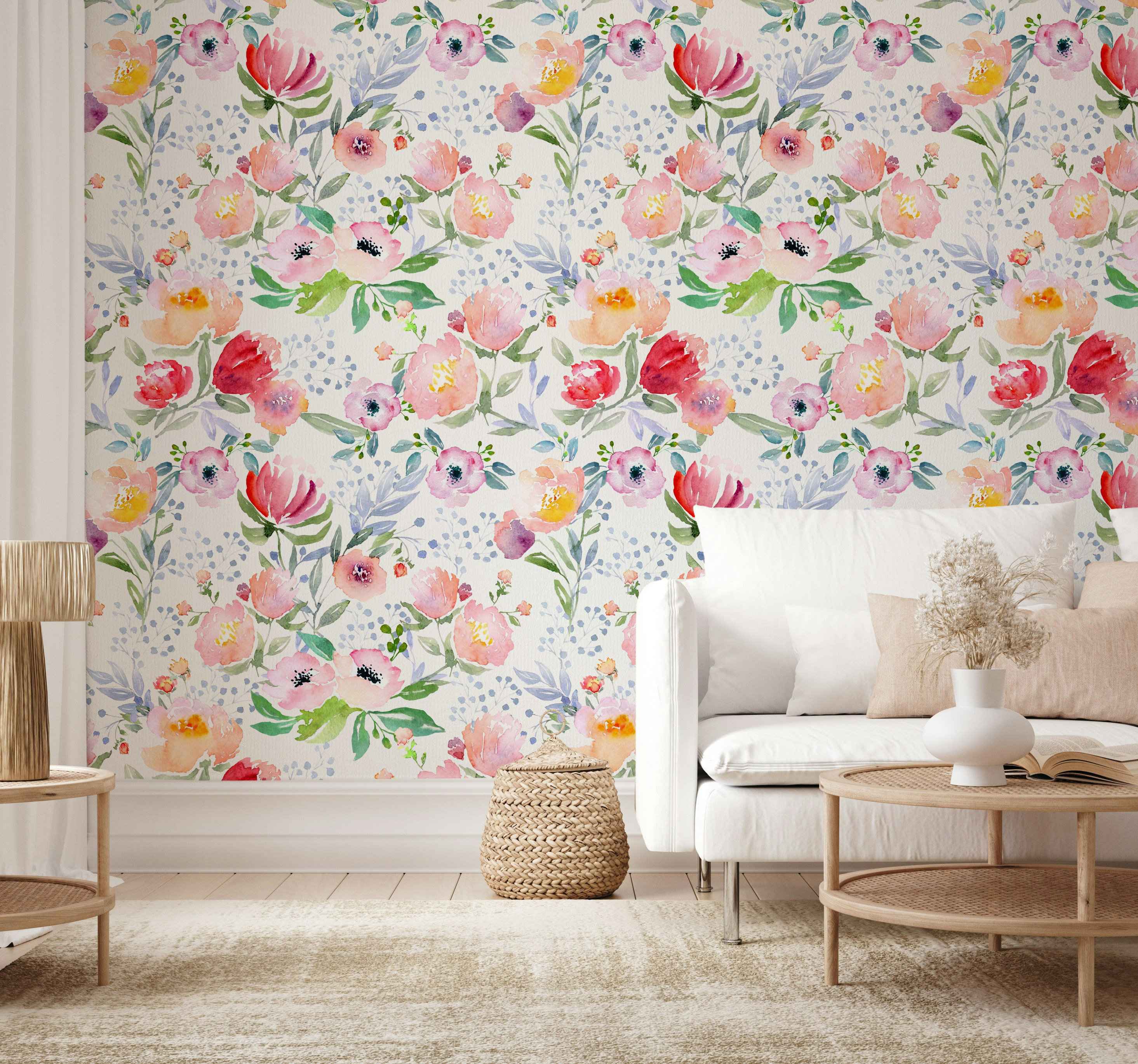 Wildon Home® Tangila Floral Wall Mural | Wayfair