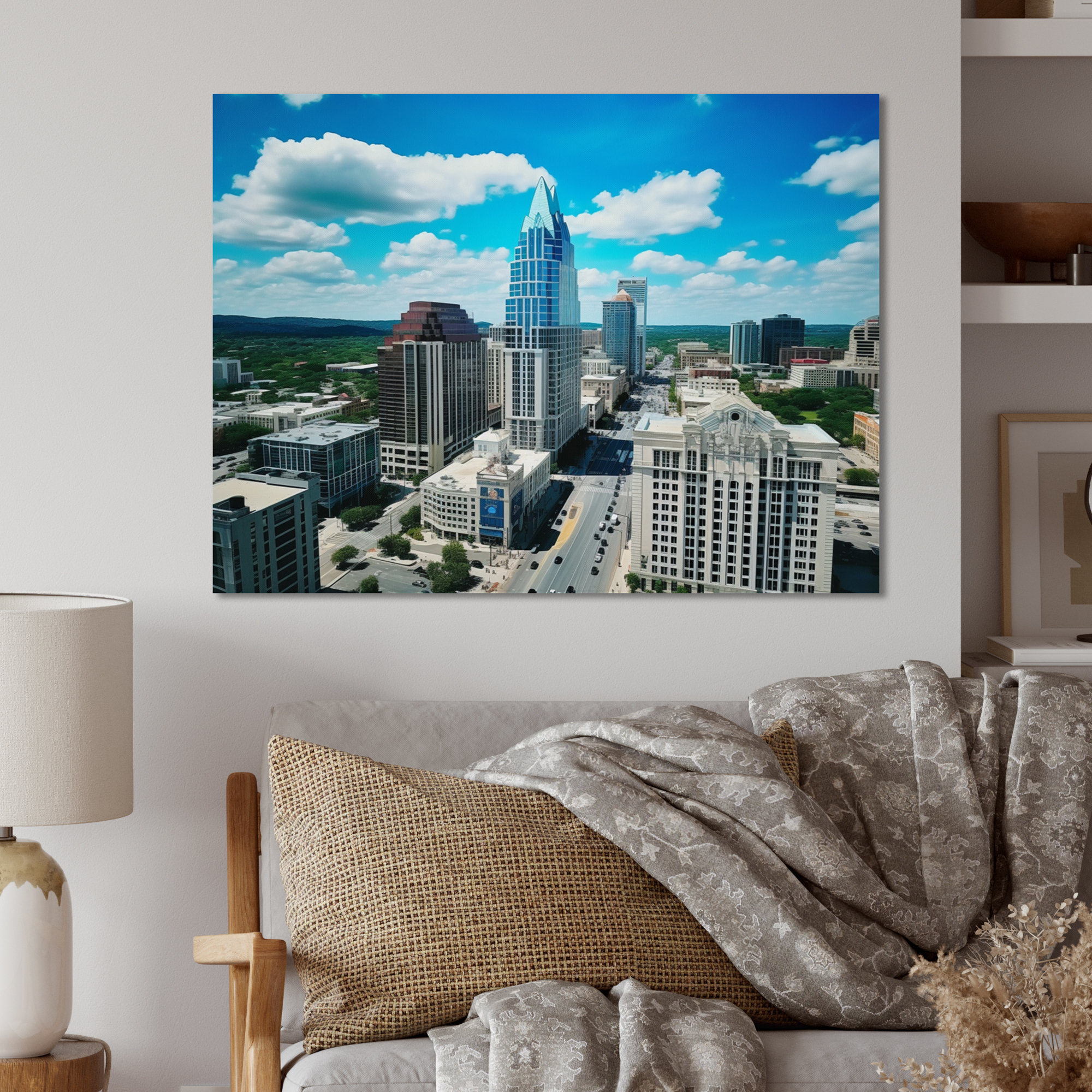 Latitude Run® Austin Dynamic Cityscape III - Cityscapes Print on Metal ...