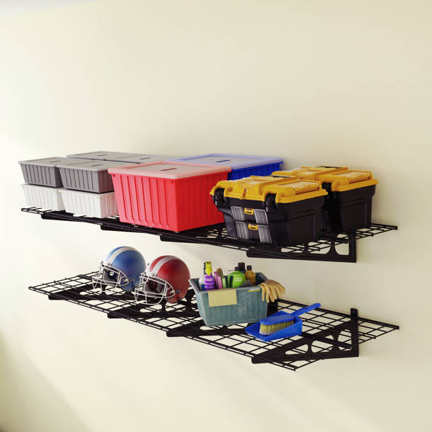 Rebrilliant Letita Wall Mounted Garage Storage Shelves & Reviews | Wayfair