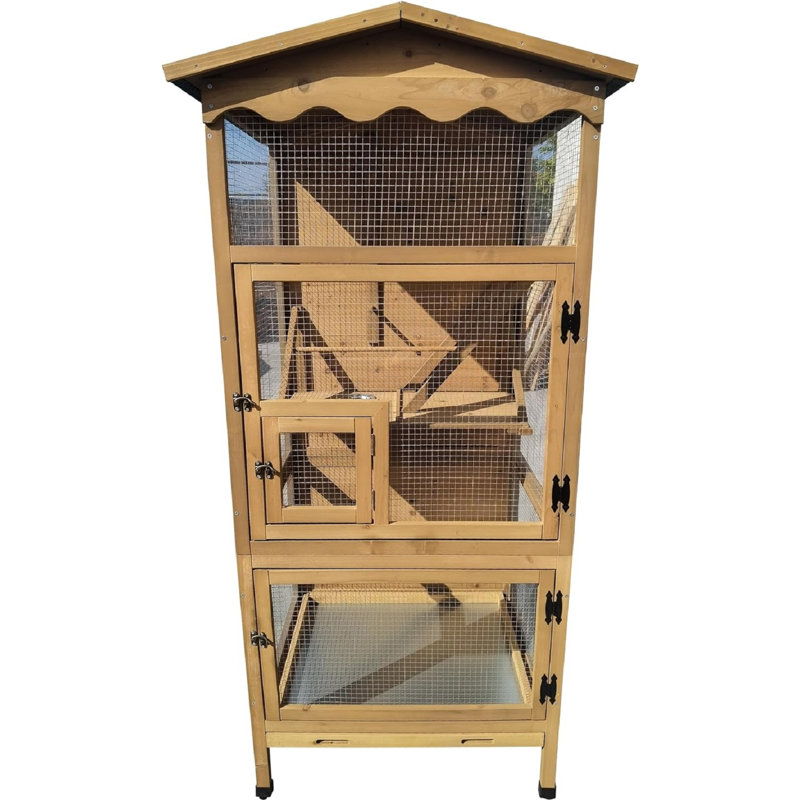 Tucker Murphy Pet™ Elveda 70'' Wood Bird Cage Stand Bird Cage with Tray ...