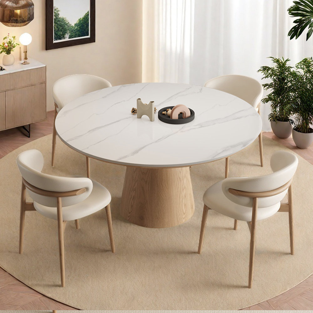 Elamer Minimalist round dining table set - Wayfair Canada