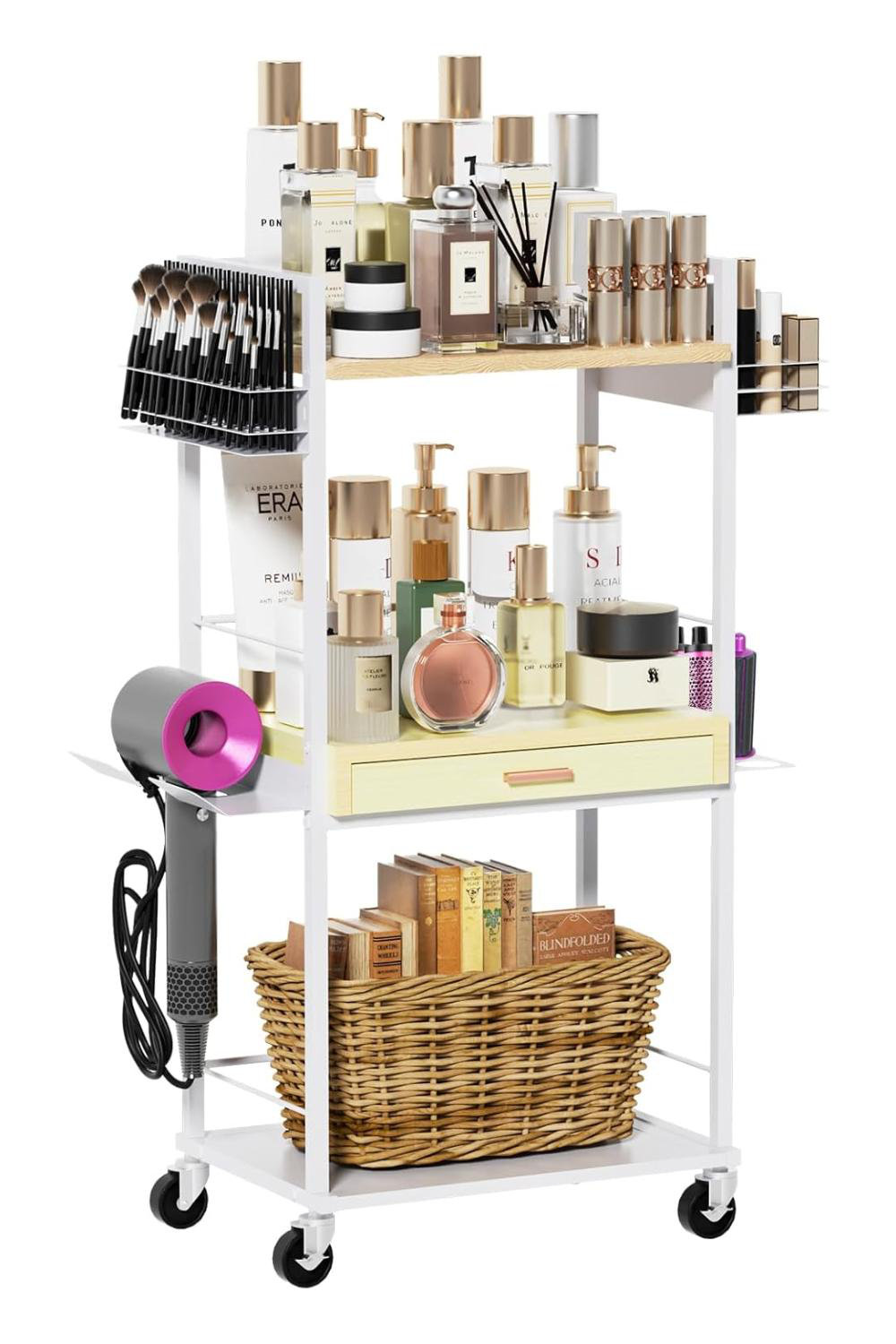 Hokku Designs Floor Makeup Organizer Storage,Makeup Organizer Cart With ...