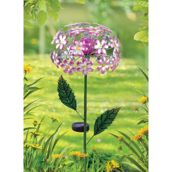 Solar Ground Lights Solar Hydrangea Garden Stake With 26 LED Lights ...
