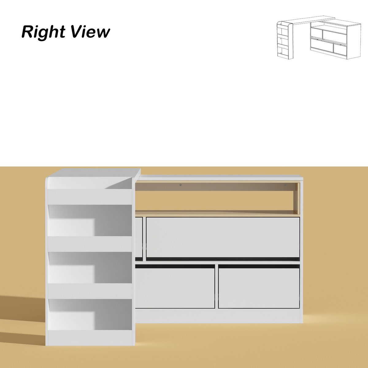 Ebern Designs Kitchen Island With Movable Dining Table And Strong ...