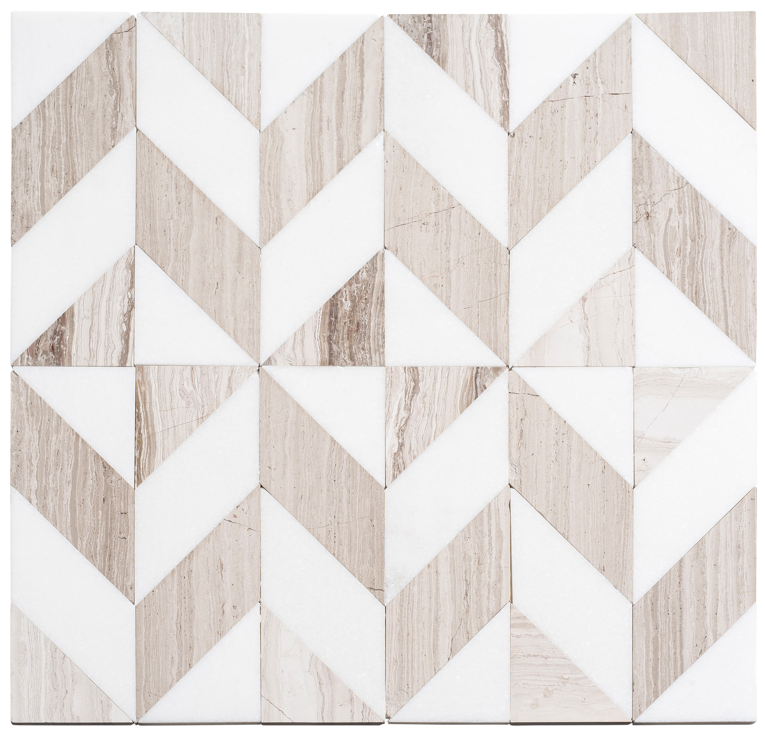 Andova Livmor 2" x 3" Natural Stone Chevron Pattern Mosaic Floor & Wall ...