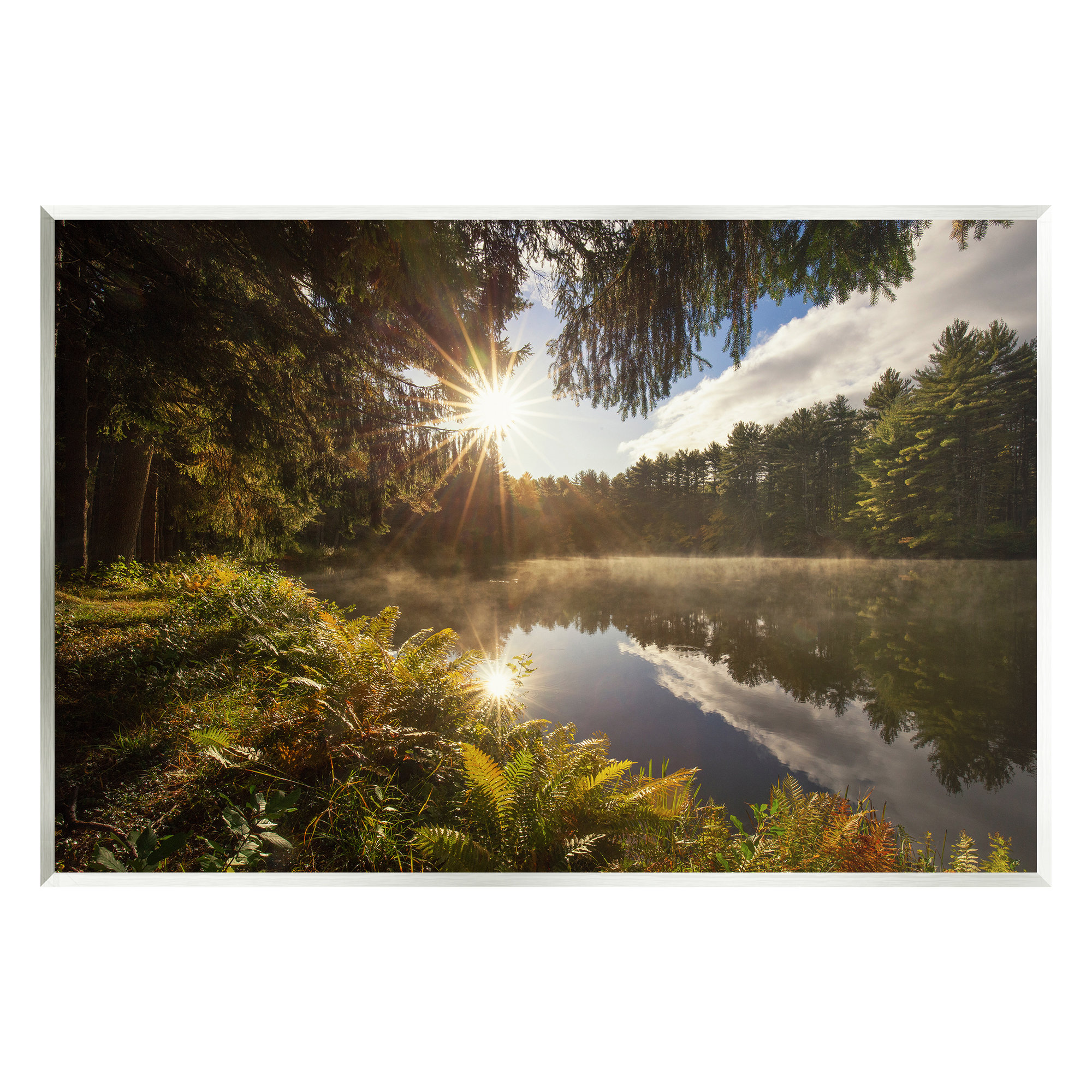 Stupell Industries Ax-103-Wood Lake Nature Landscape by Patrick Zephyr ...