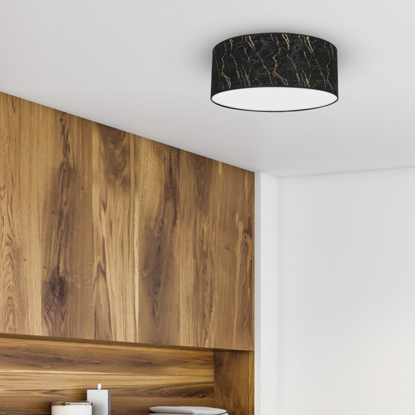 Metro Lane Caile Cotton / Cotton Blend Flush Ceiling Light | Wayfair.co.uk