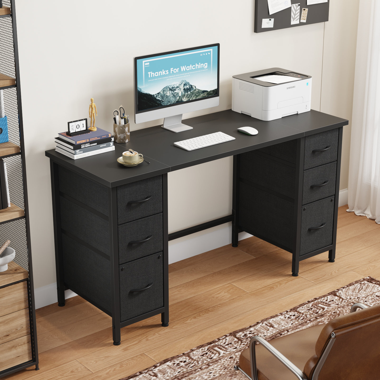 Ebern Designs Kalliyan 55'' W Rectangle Computer Desk | Wayfair