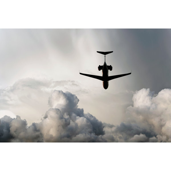 17 Stories Airplane Flying In Storm by Sharply_done - Wrapped Canvas ...