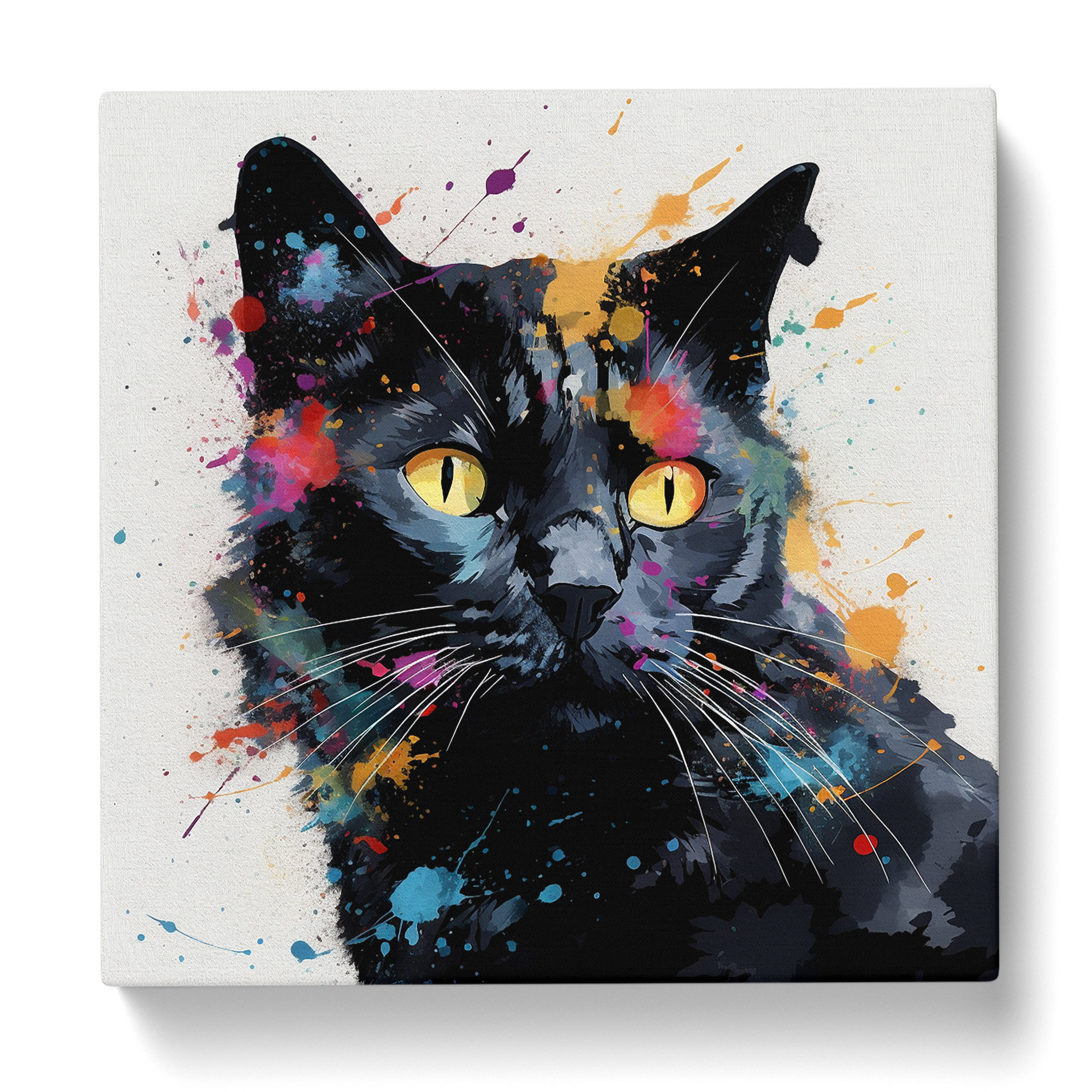 Marlow Home Co. Cat Splatter No.2 - No Frame Art Prints | Wayfair.co.uk