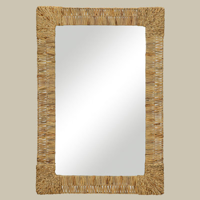 Woven Folha Oversized Rectangular Mirror In Natural | Perigold