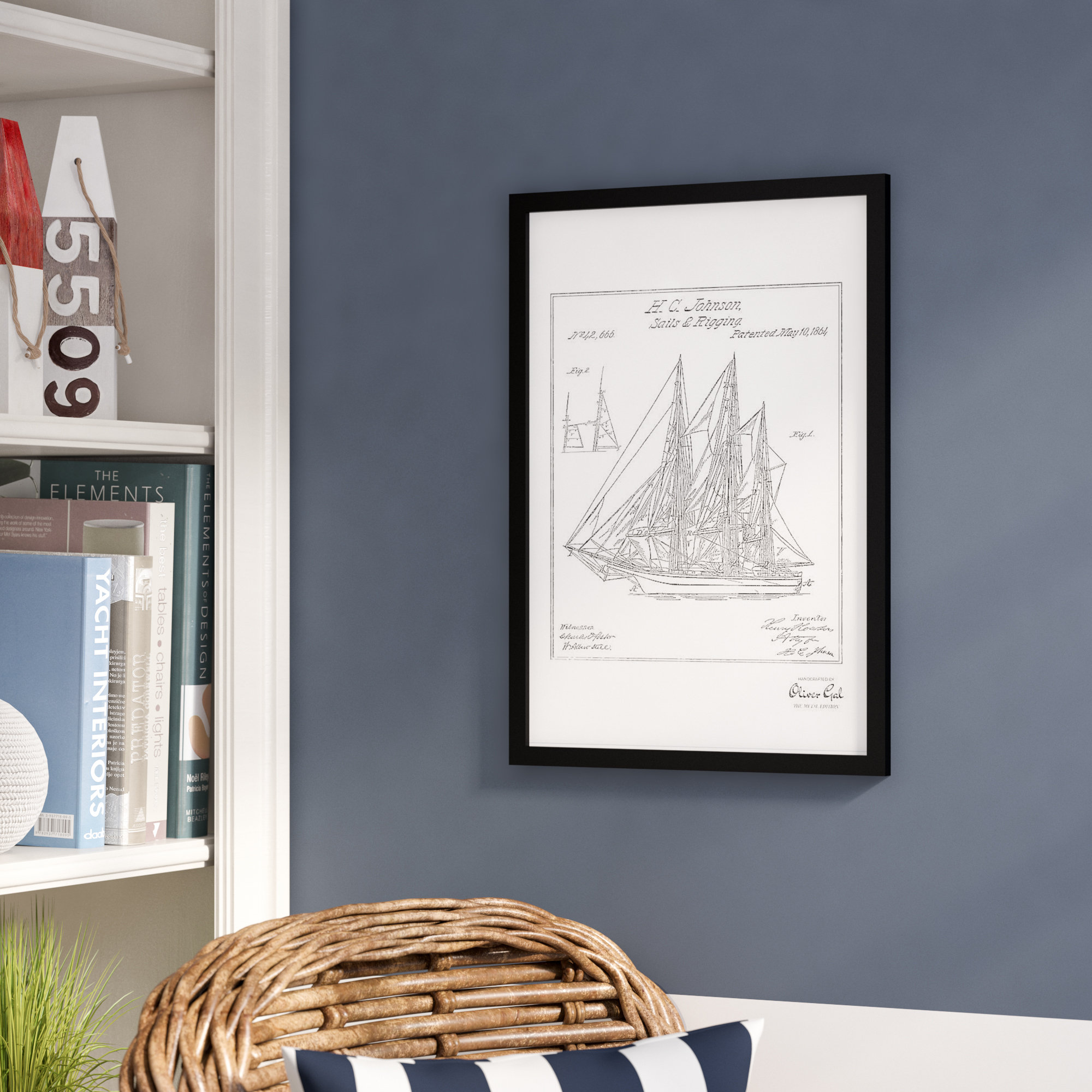 Breakwater Bay Sail and Rigging 1864 - Framed Drawing Print on Paper ...