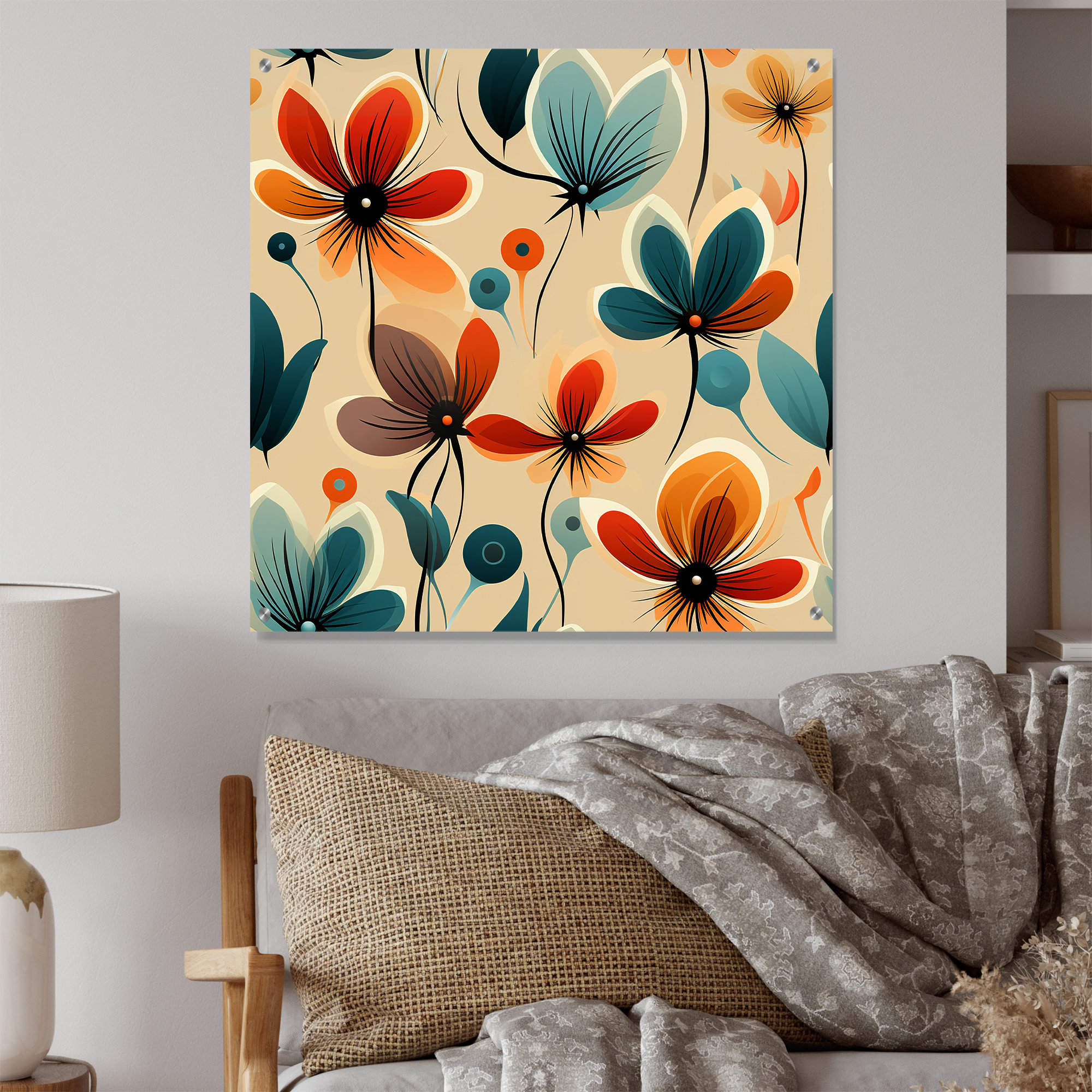 Design Art Midcentury Modern Revival - Abstract Acrylic Wall Art For Living Room - Wayfair Canada