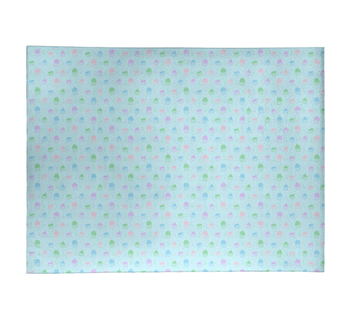 East Urban Home Classic Cupcake Blue Area Rug | Wayfair
