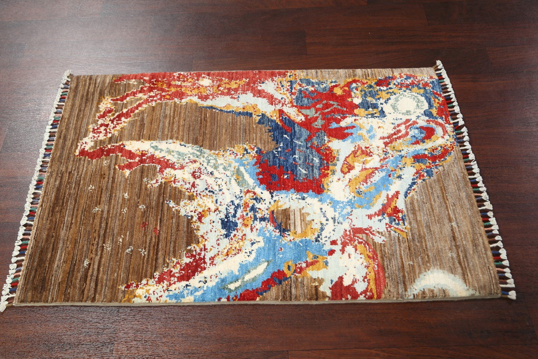 Rugsource Modern Abstract Oriental Area Rug Hand-Knotted 3X4 | Wayfair