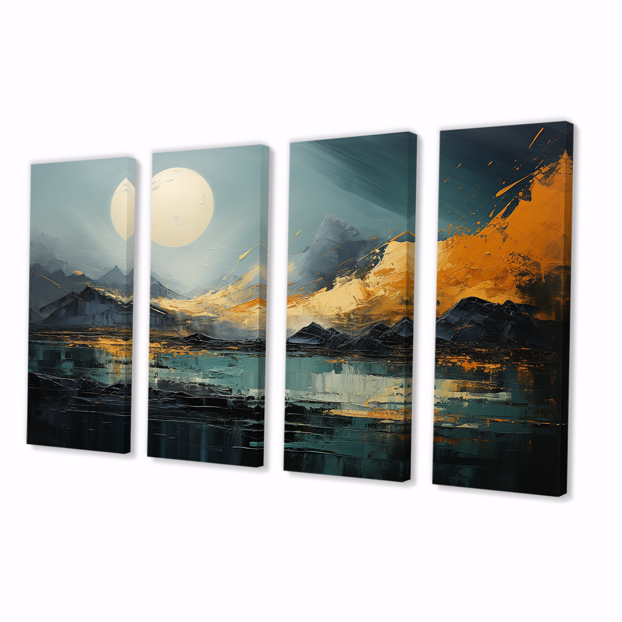 Wrought Studio™ Grey And Yellow Abstract Mountain Landsape III ...