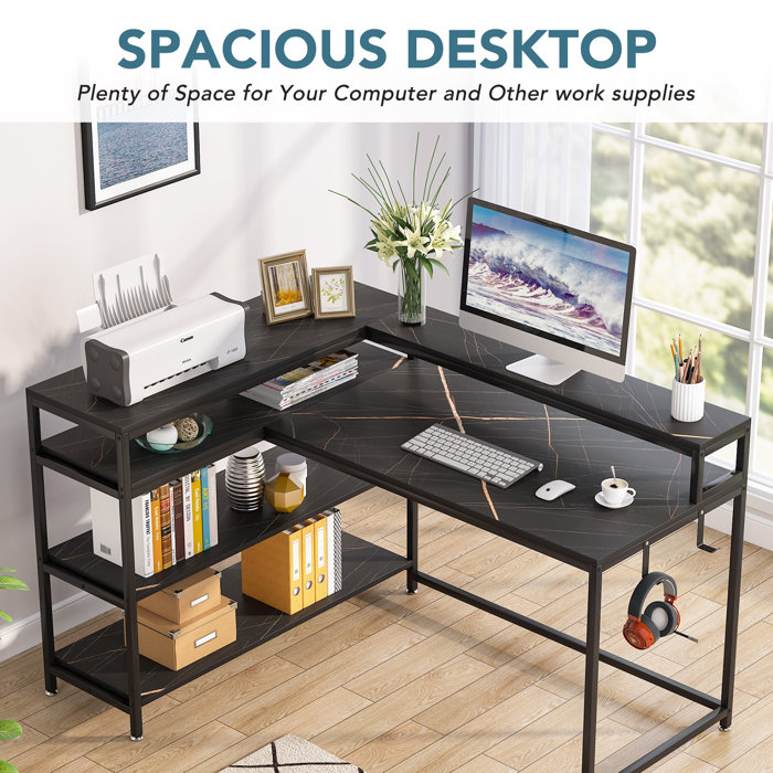 17 Stories L-Shaped Computer Desk & Reviews | Wayfair