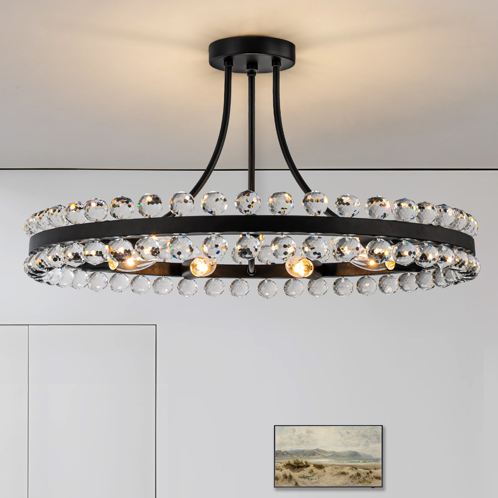 House of Hampton® Jackeline 9 - Light 23.26'' Chandelier Style Circle ...