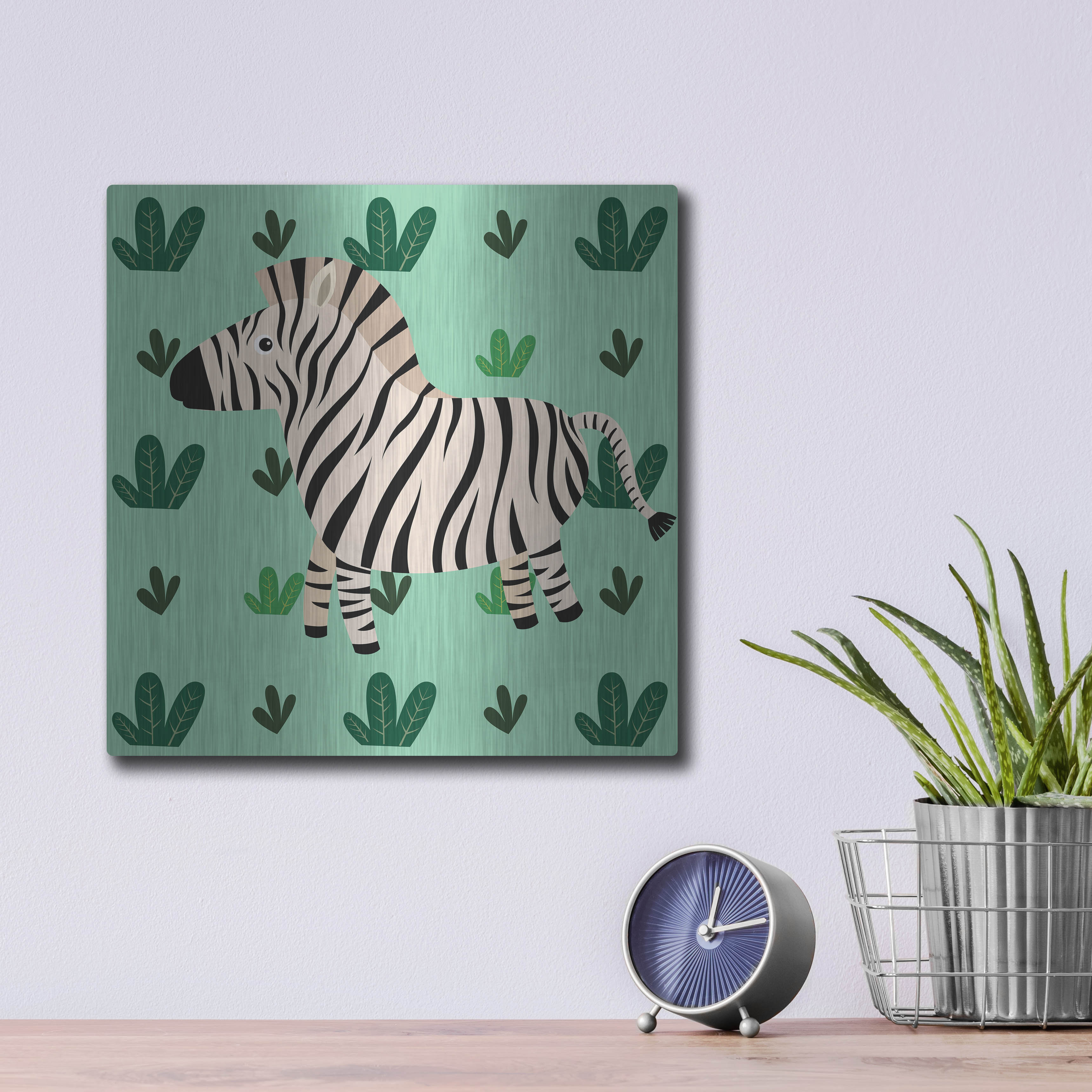 Dakota Fields 'Cute Zebra' by Luxe Portfolio, Metal Wall Art, 24"x24 ...