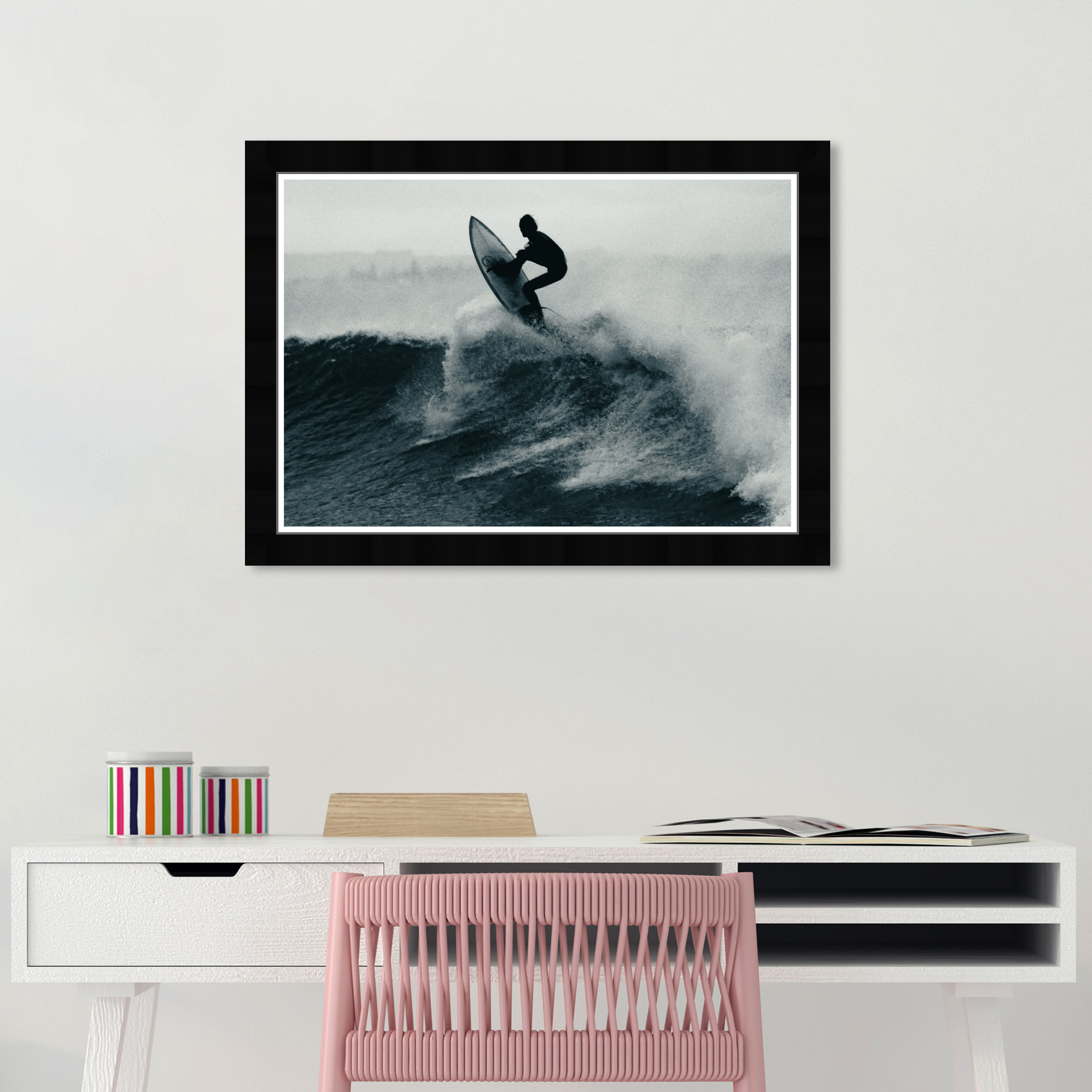 Wynwood Studio Catch the Wave - Picture Frame Graphic Art | Wayfair