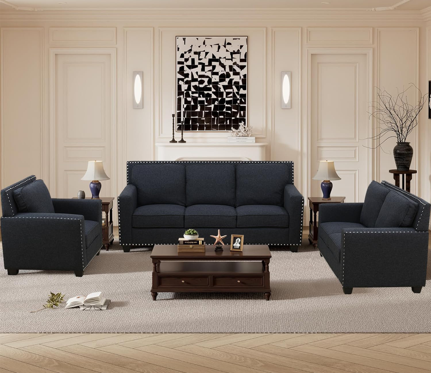 Latitude Run® 3-Piece Living Room Sofa Set - Wayfair Canada