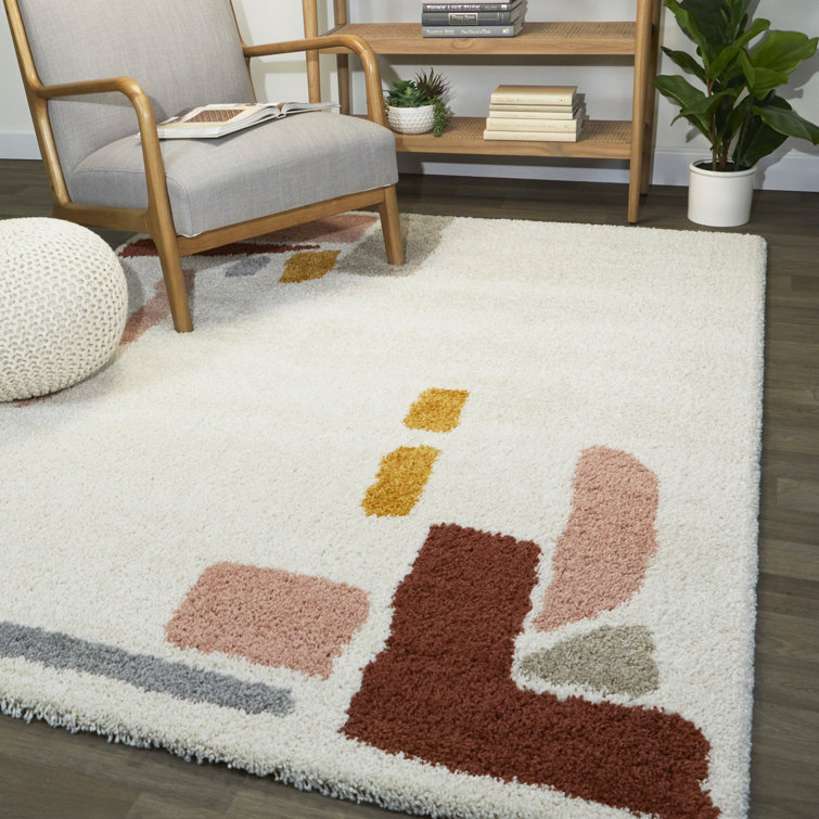 George Oliver Chantsong Abstract Shag Area Rug & Reviews | Wayfair