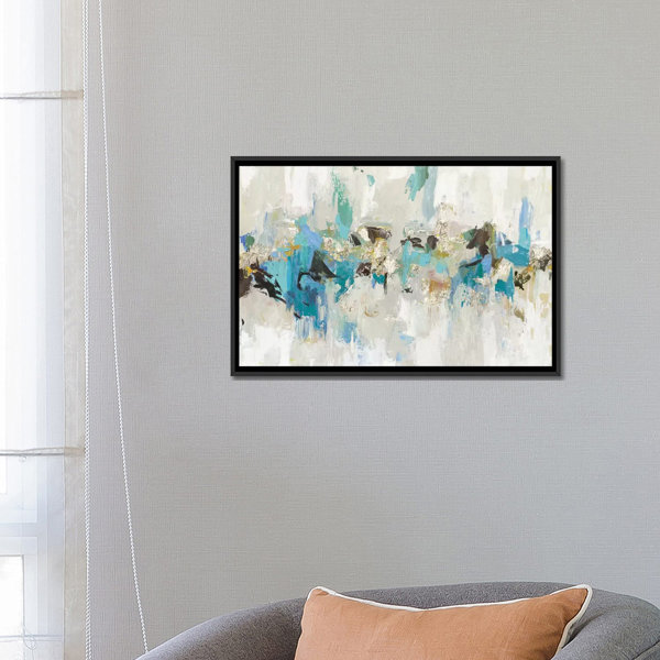 East Urban Home Blue Silver III by Tom Reeves - Gallery-Wrapped Canvas ...