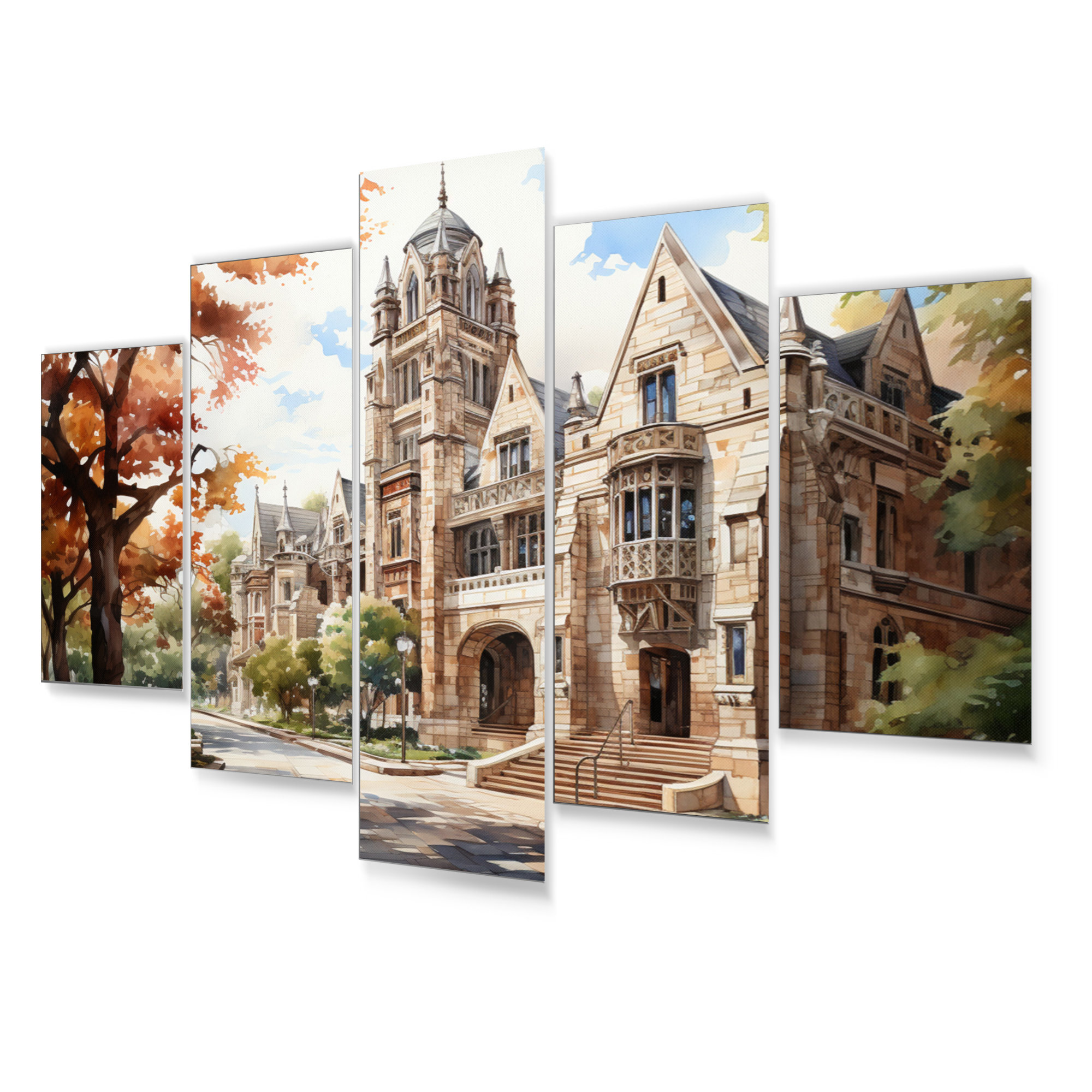 Red Barrel Studio® College University Buildings Academic III On Metal 5 ...