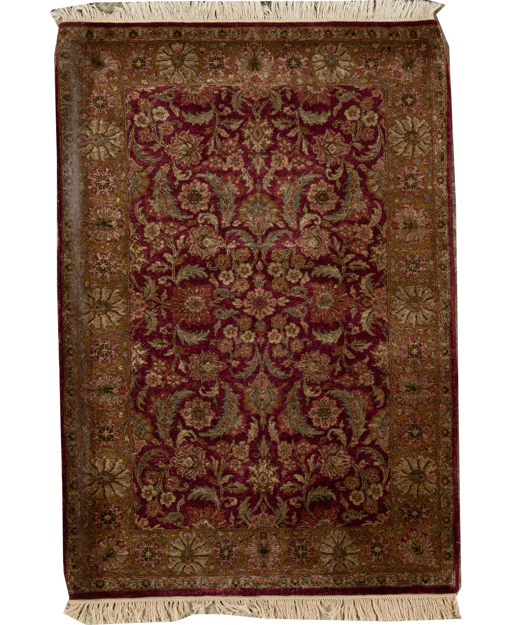 Bokara Rug Co., Inc. Hand-Knotted High-Quality Plum and Gold Area Rug ...