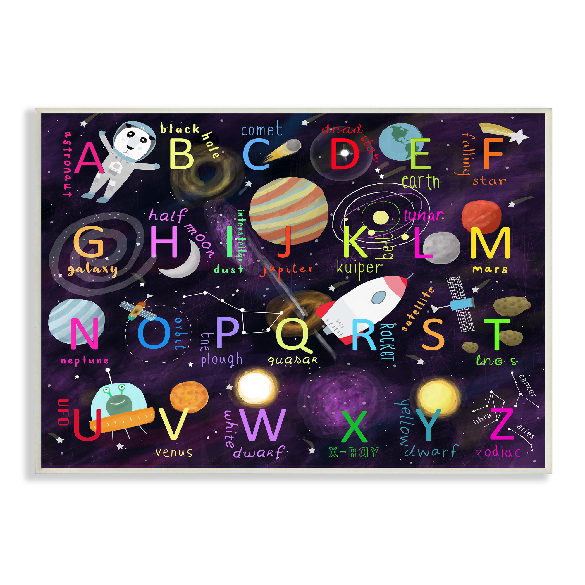 Mason & Marbles Alphabet Teaching Outer Space Astronomy Words Lett ...