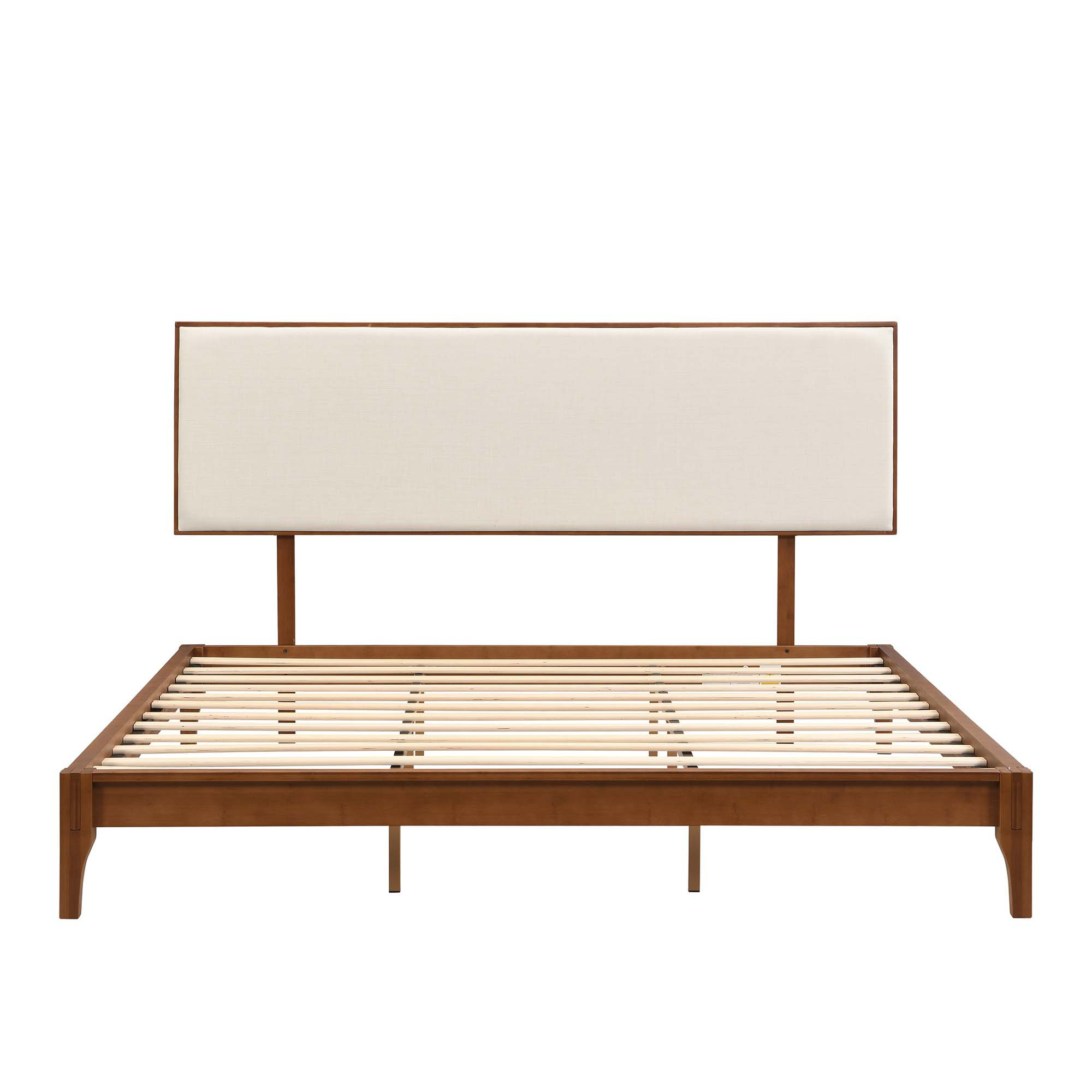 GROUPES King Size Solid Dry Bamboo Wood 12 Inch Platform Bed,With 48 ...