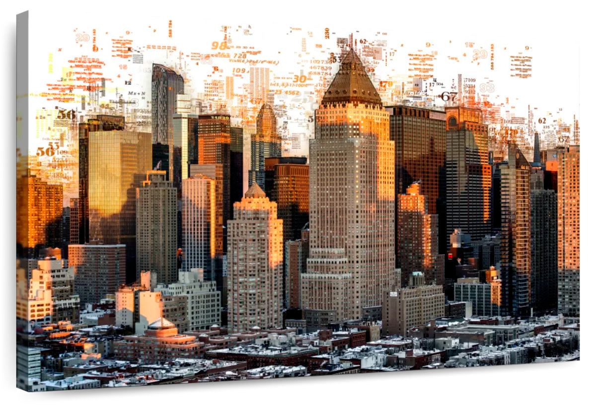 Ebern Designs Sireci New York Buildings Abstract | Wayfair