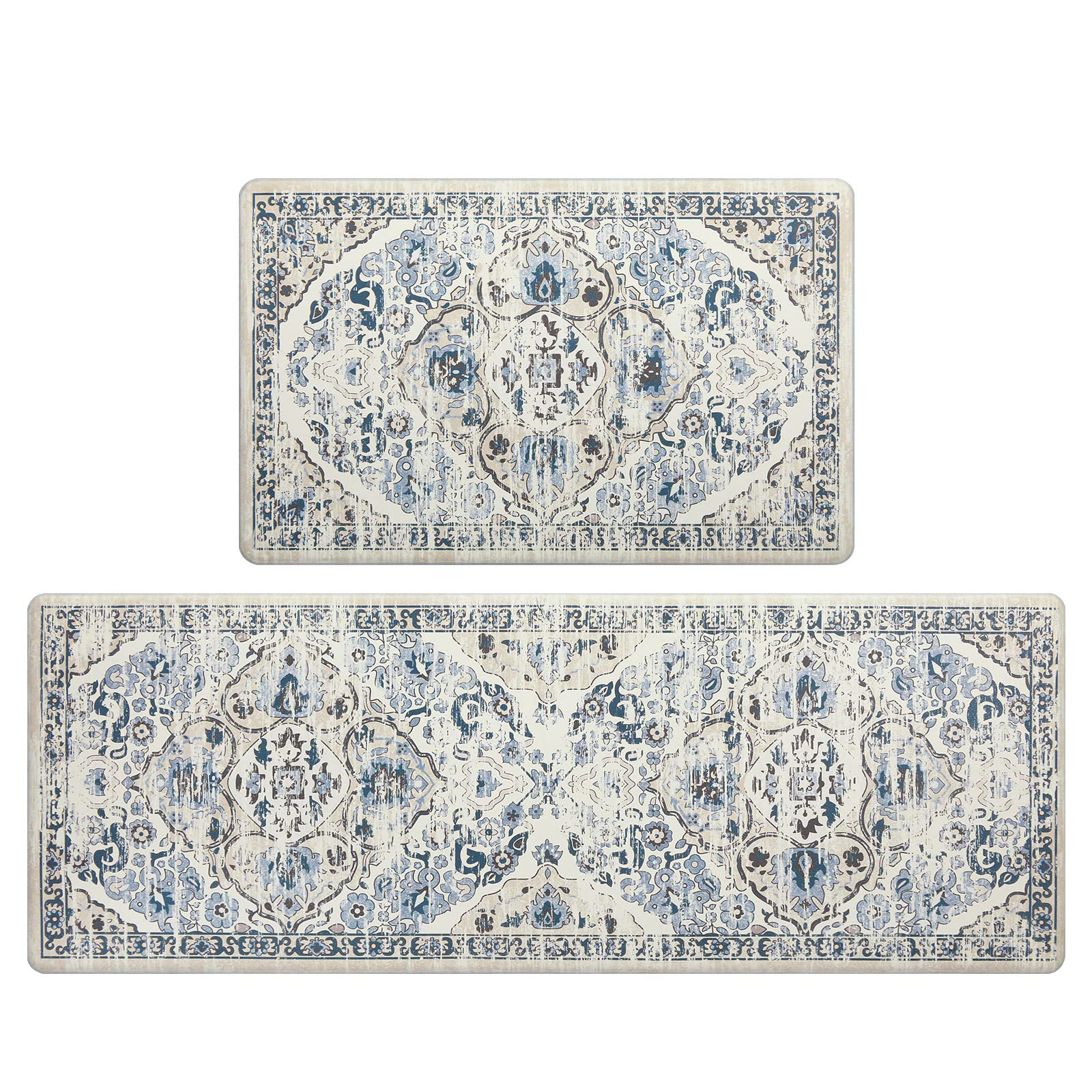 Bungalow Rose Thickened Kitchen Carpet 2-Piece Set Waterproof Anti ...