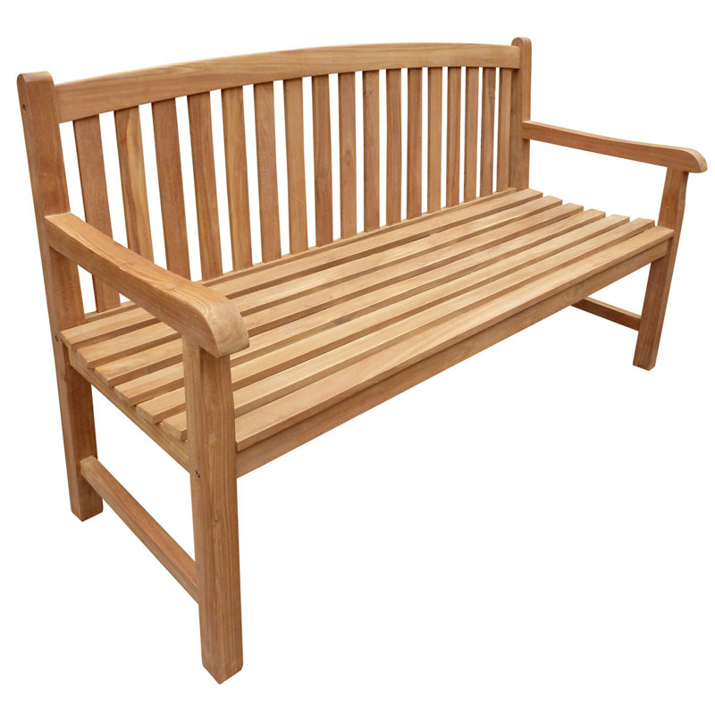 Highland Dunes Cosey Solid Teak Wood Garden & Patio Bench & Reviews ...